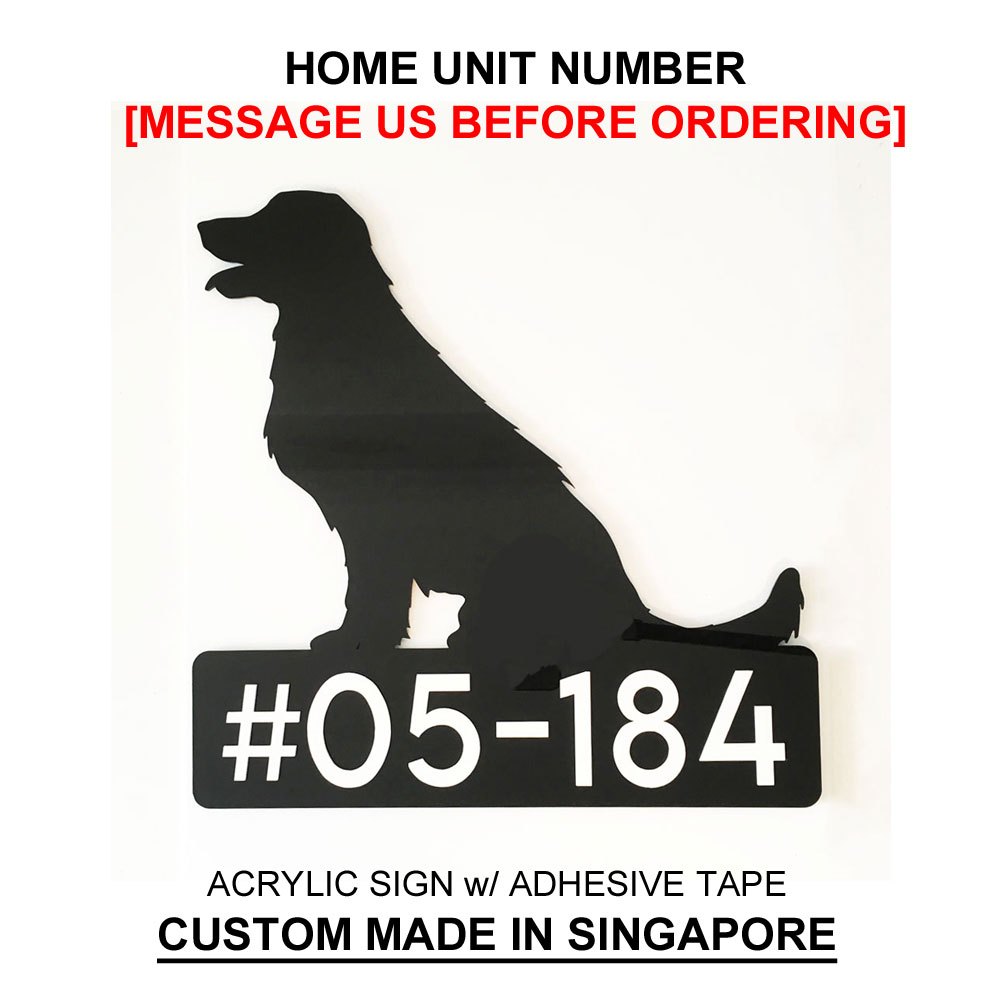 Golden Retriever - Dog House Unit Number, HDB unit number, Condo Unit ...