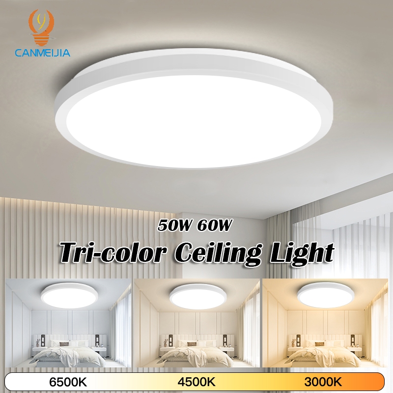 3 Colors Adjustable 70W Ceiling Light Round LED Modern Ceiling Lamp ...