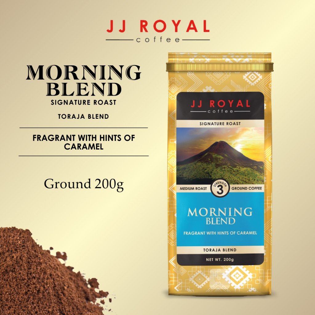 JJ Royal Coffee | Morning Blend Coffee (Ground Coffee) 200g | Shopee ...