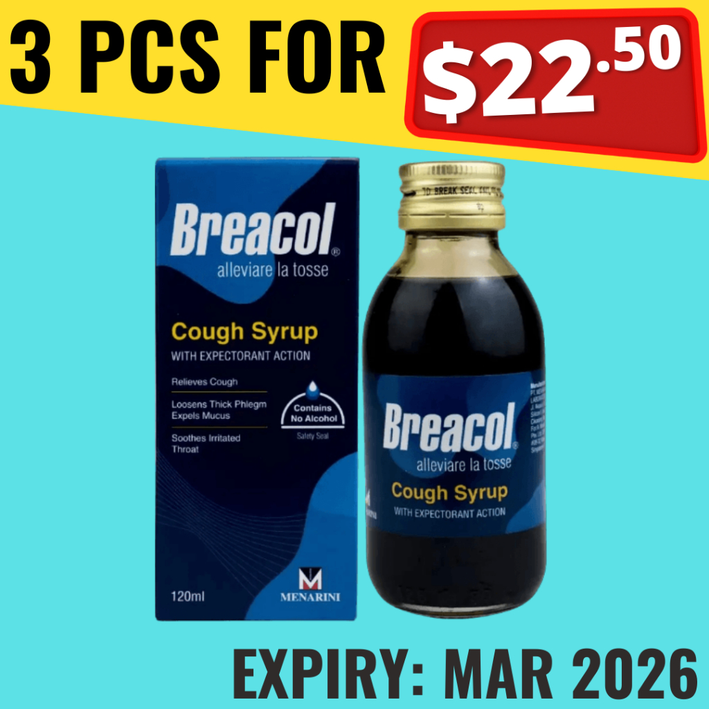 Breacol Cough Syrup Expectorant Action 120ml Mucolix Phlegm Robitusin ...