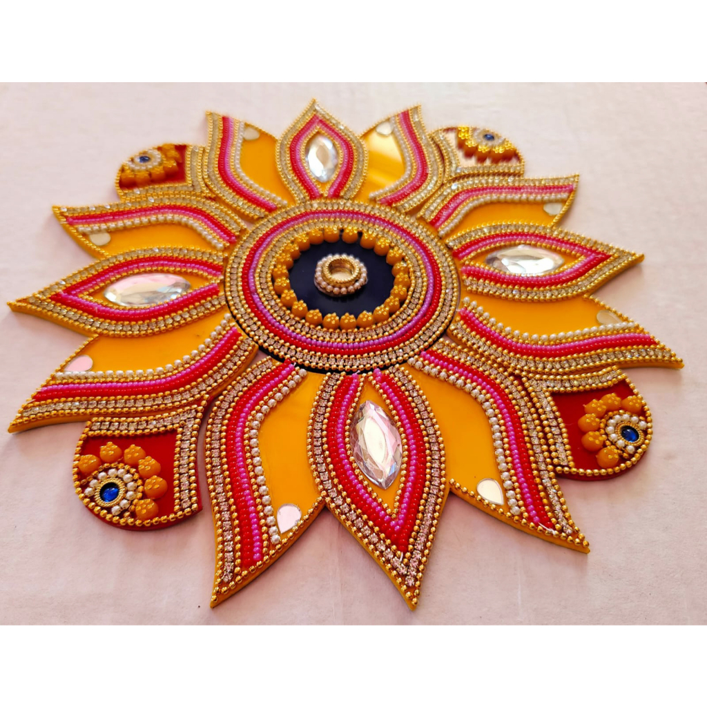 Traditional Reusable Handcrafted Acrylic Rangoli Festive Home Decor ...