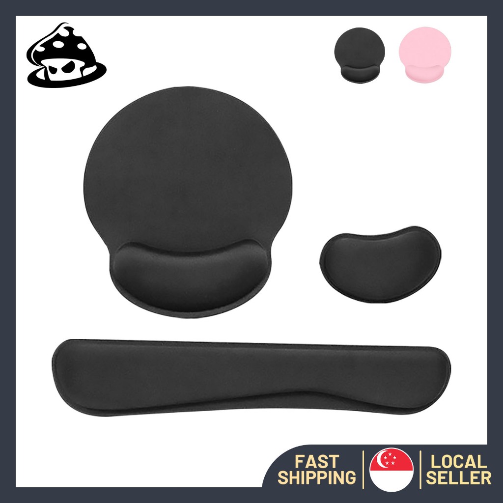 [ SG Ready Stock] Wristband Mouse Pad Comfortable Solid Color Wrist ...