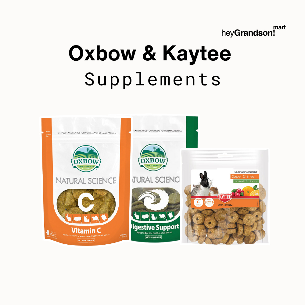Oxbow & Kaytee Vitamin C & Digestive Support | For Guinea Pig, Rabbit ...