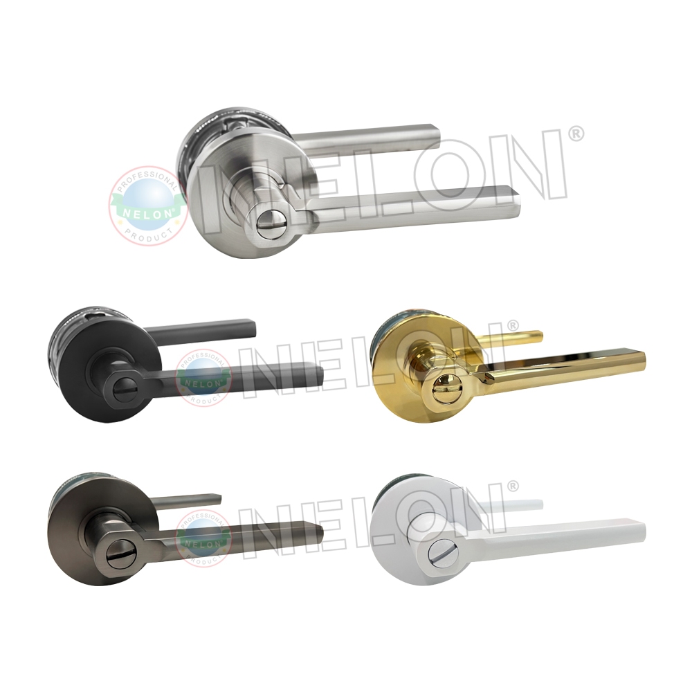NELON [NO KEY] Tubular Lever Door Lock 12082 (Privacy / Bathroom Door ...