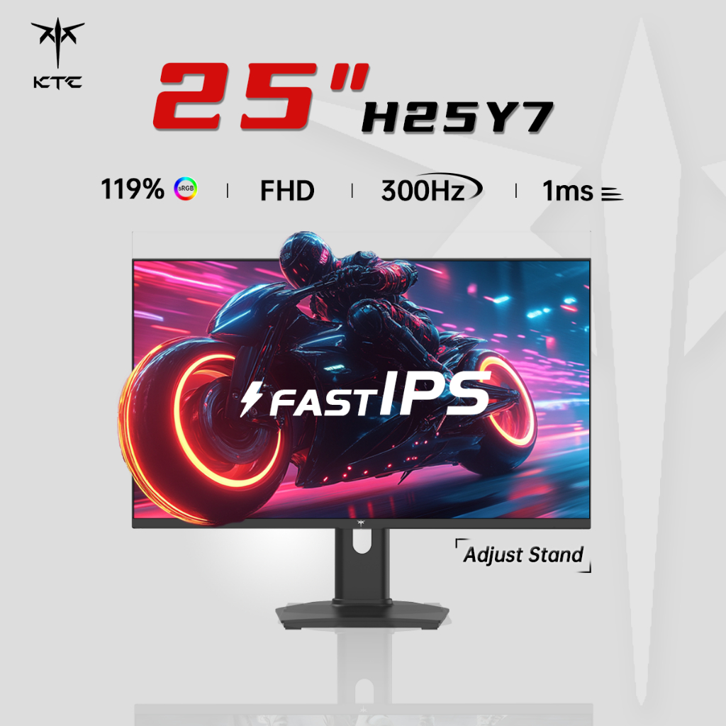 KTC 25" FHD 300Hz 1ms 1920×1080 Fast IPS Monitor |Adjust Stand|Free/G ...