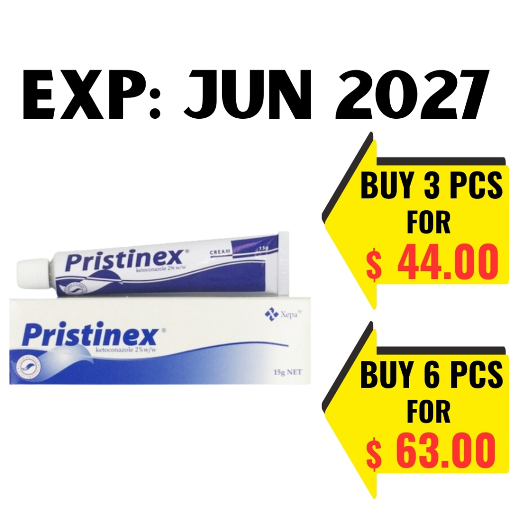 Pristinex Cream 15g Ringworm Jock Itch Athlete's Foot White Spots ...