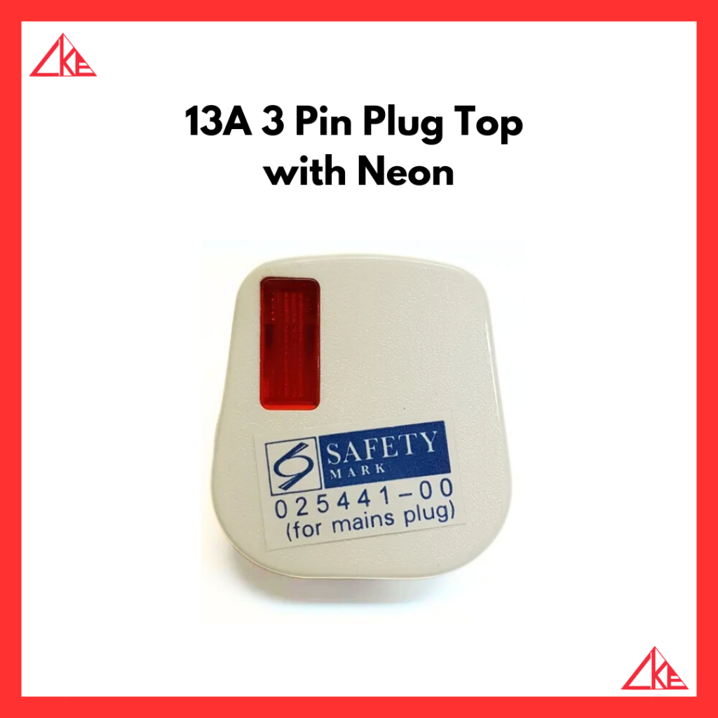13A 3 Pin Plug Top with Neon | Shopee Singapore