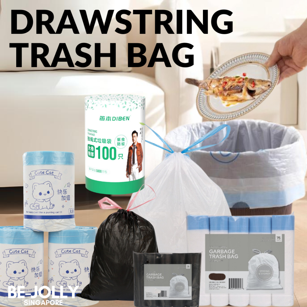 Drawstring Garbage Bag/ Trash Bag/ Rubbish Bag/ Plastic Bag/ Dustbin ...
