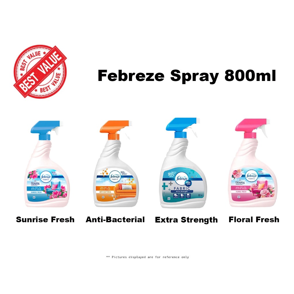 Febreze Spray 800ml - Sunrise Fresh / Anti-Bacterial / Extra Strength ...