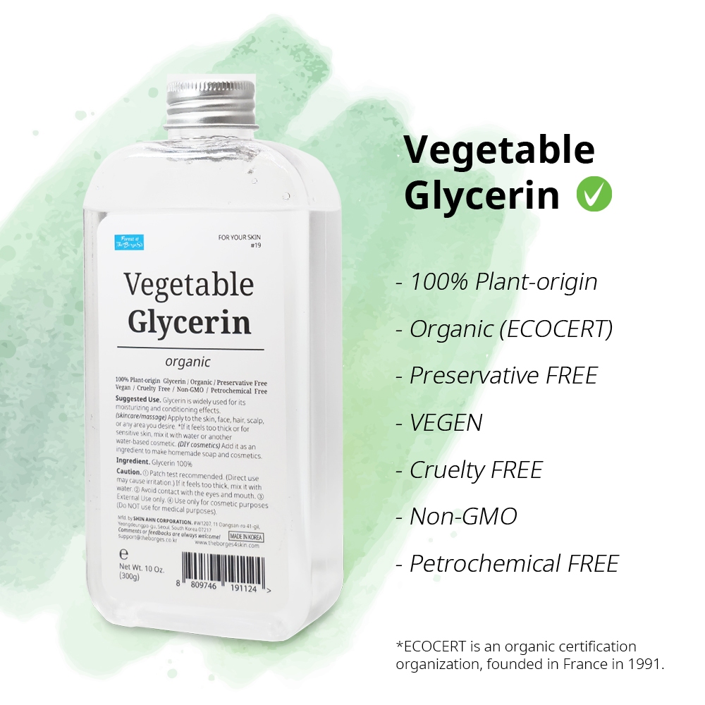 FOREST OF THE BORGES'S Vegetable Glycerin, 10 oz. (300g) organic ...