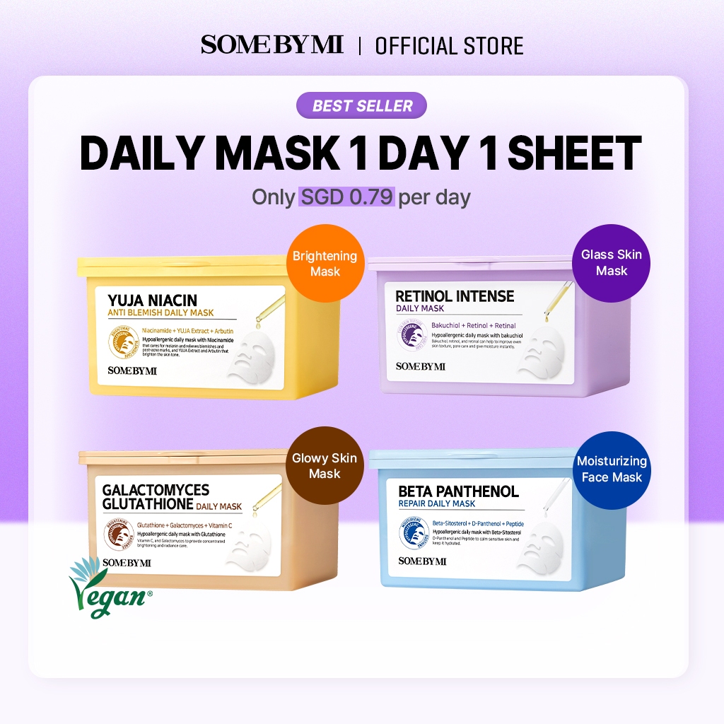 [SOME BY MI] DAILY MASK 30EA (Retinol daily mask , Beta daily mask ...