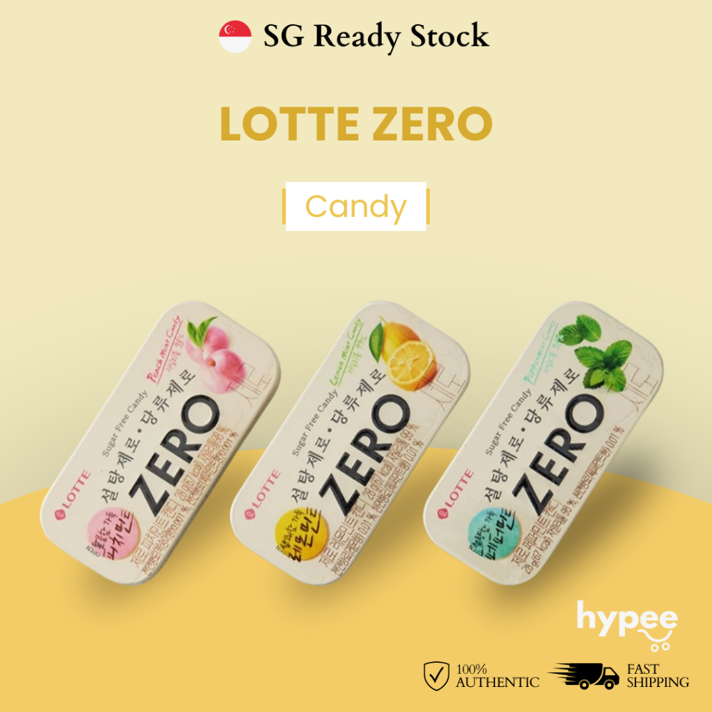 [SG Stock] Lotte Zero Lemon Mint Candy 28g | Peppermint Candy 28g ...