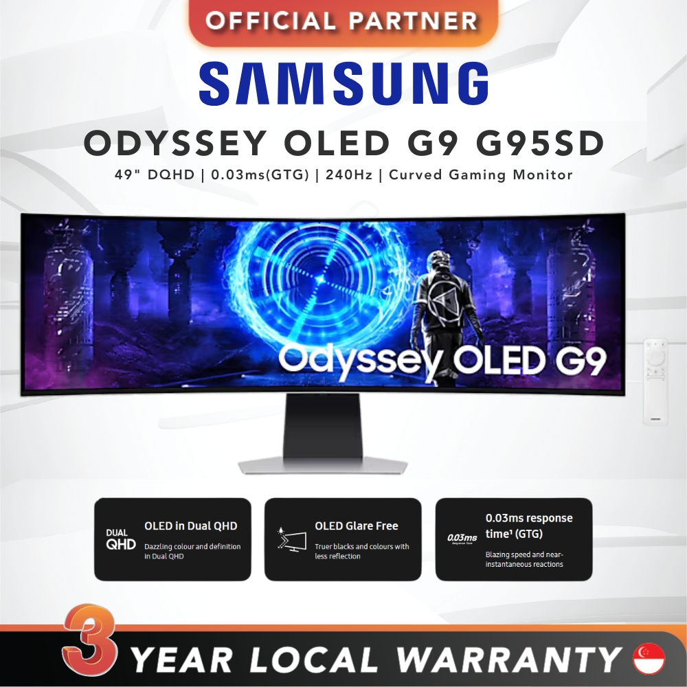 Samsung Odyssey OLED G9 G95SD | 49" DQHD | 0.03ms(GTG) | 240Hz | Curved ...
