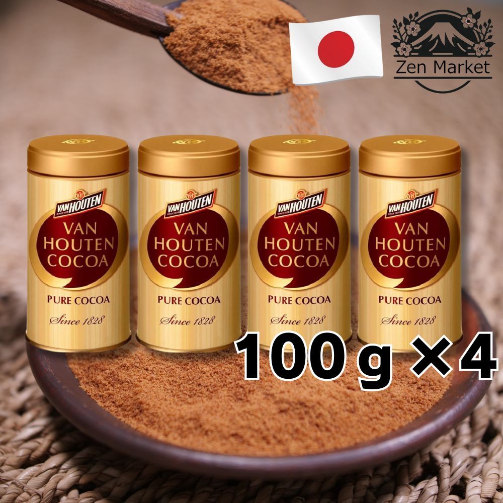 Van Houten Pure Cocoa Powder 100g x 4 Packs - Direct from Japan ...