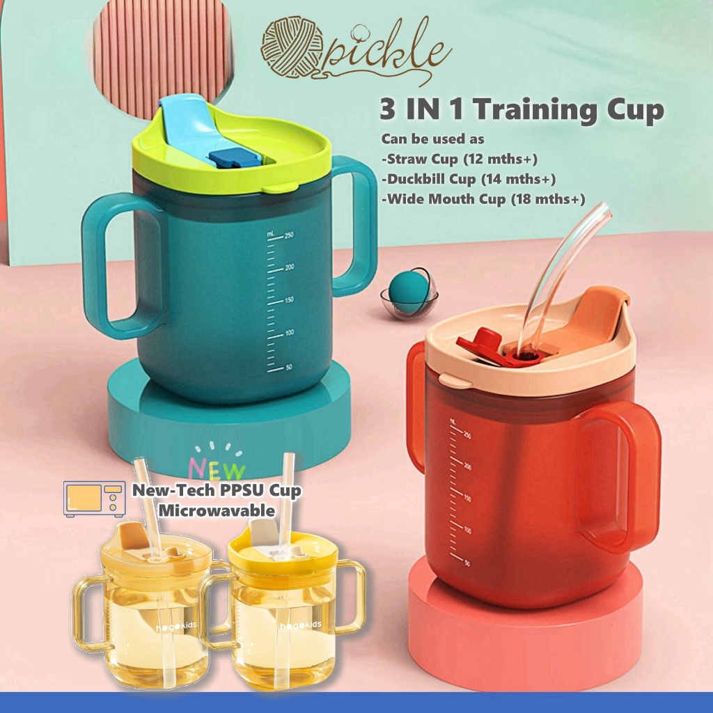 3 In 1 Baby Toddler Training Cup Milk Water Sippy Cup Drinking Cup Mug ...
