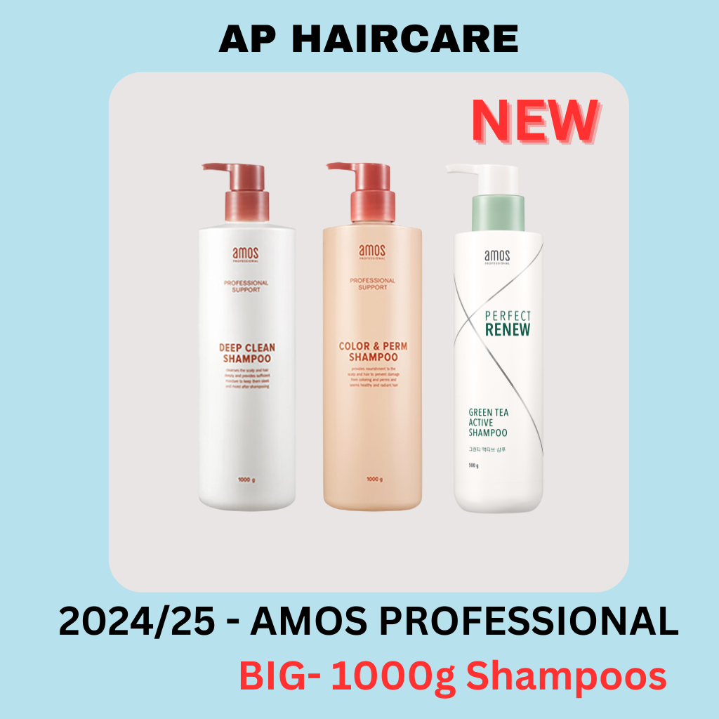 AMOS NEW DEEP CLEAN SHAMPOO 1000G NEW COLOR&PERM SHAMPOO 1000G GREEN ...