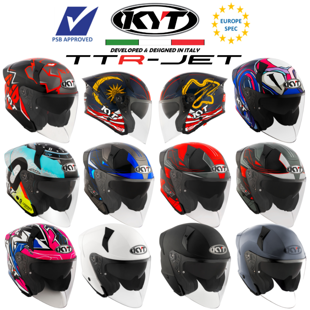 KYT TTR JET Helmet | PSB Approved Helmet | Motorparts Asia | Shopee ...