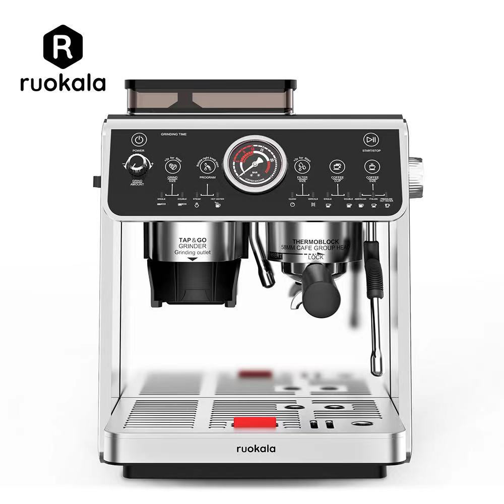 Ruokala BrewMaster Elite Semi-Automatic Espresso Coffee Machine ...