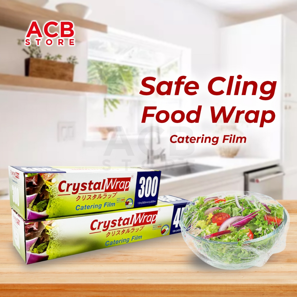 [SG STOCK] Cling PE Food Wrap with Slide Cutter | Clear Plastic Film ...