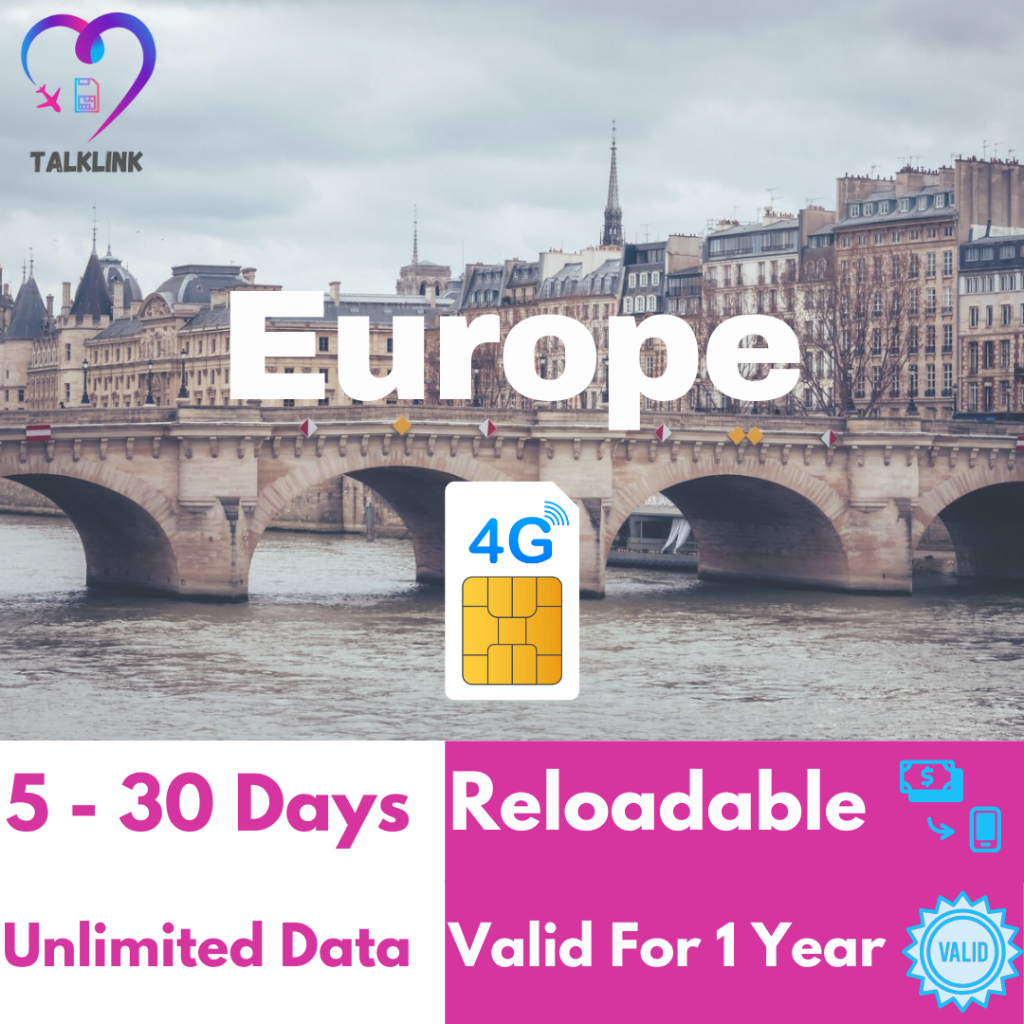 Europe SIM Card 5-30 Days High Speed Unlimited Data Travel Sim Card ...
