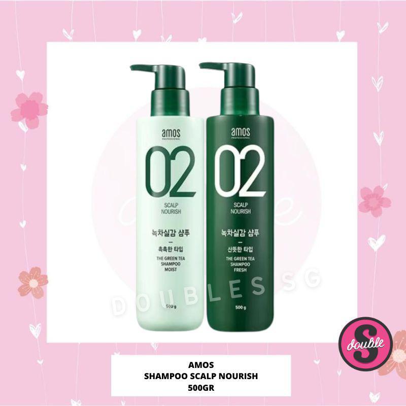 AMOS PROFESSIONAL The Greentea hair loss care Shampoo Refresh / Moist ...