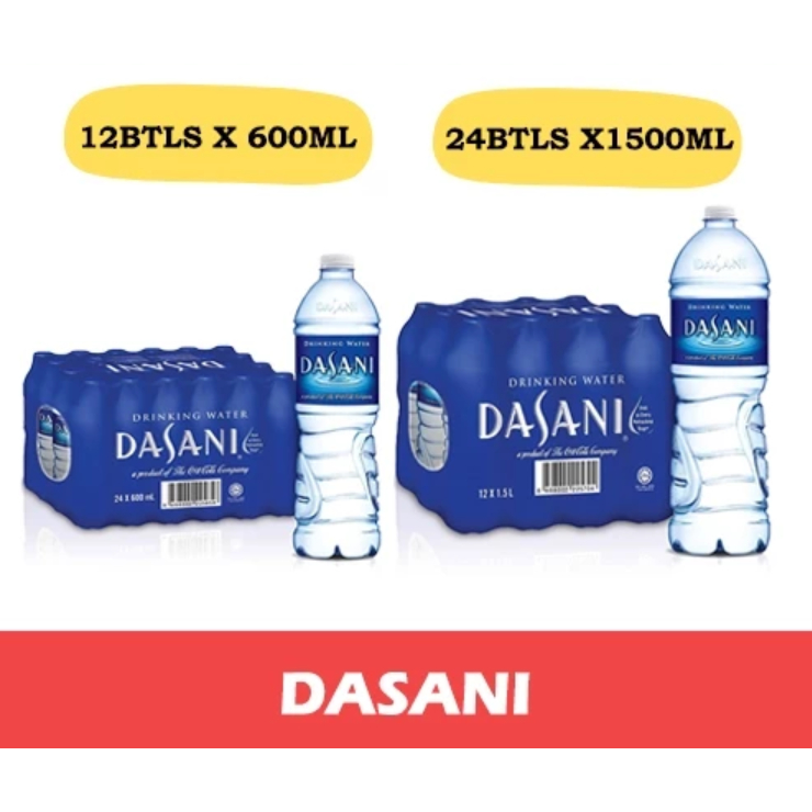 Dasani Drinking Water (24 x 600ml) or (12 x1.5L) - Case (Halal ...