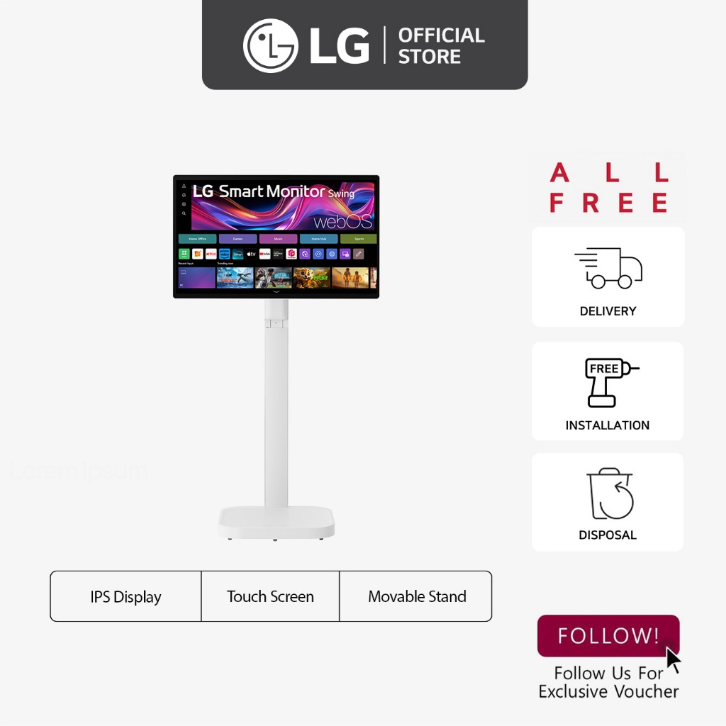 [New] LG 32U889SA 31.5" UHD 4K Smart Monitor Swing | IPS Display ...