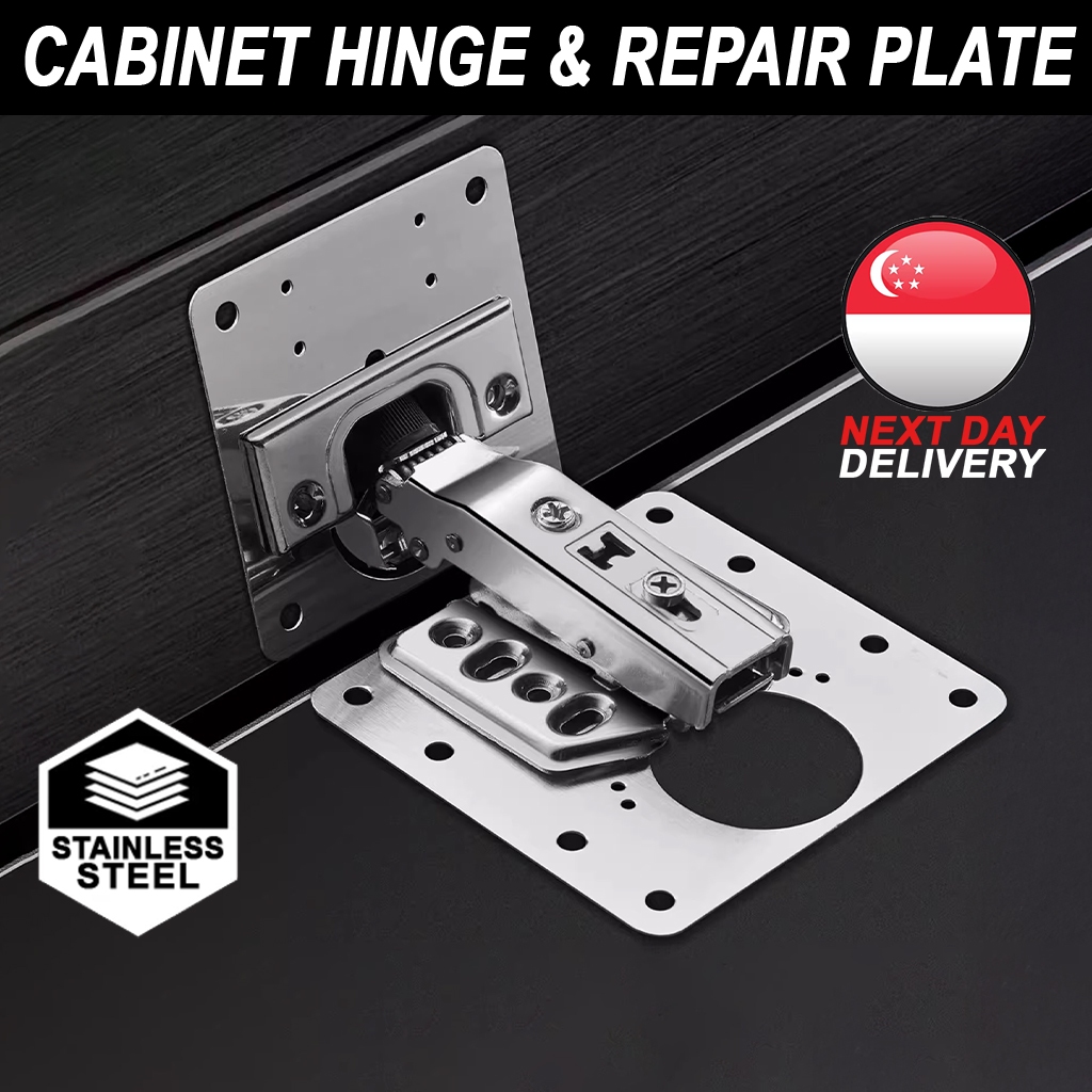 Cabinet Door Hinge Repair Plate with Screws Soft Closing Hinges 304 ...