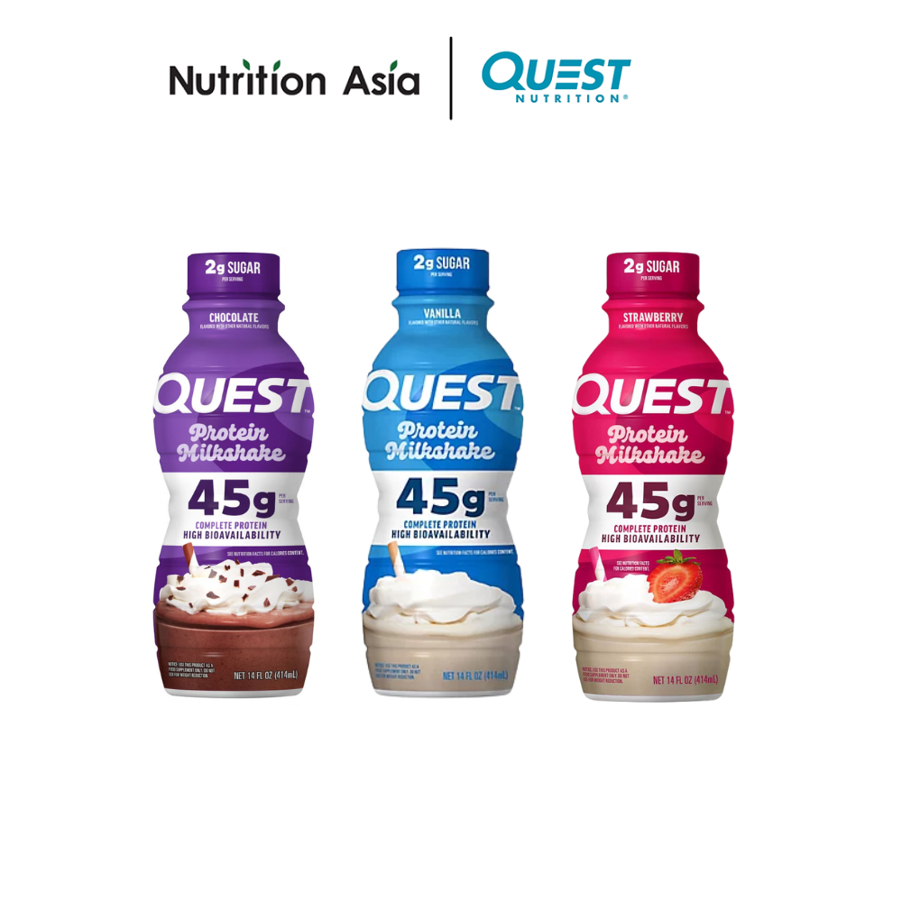 Quest High Protein 45g Milkshake (12 x 414ml) | Shopee Singapore