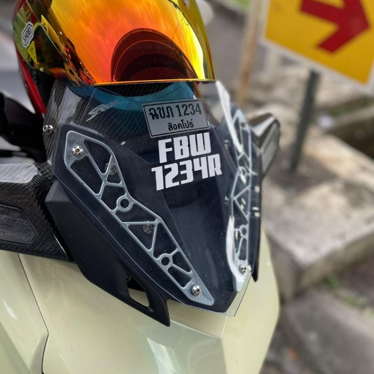 (SG) Font only motorcycle number plate license plate for motorcycle ...