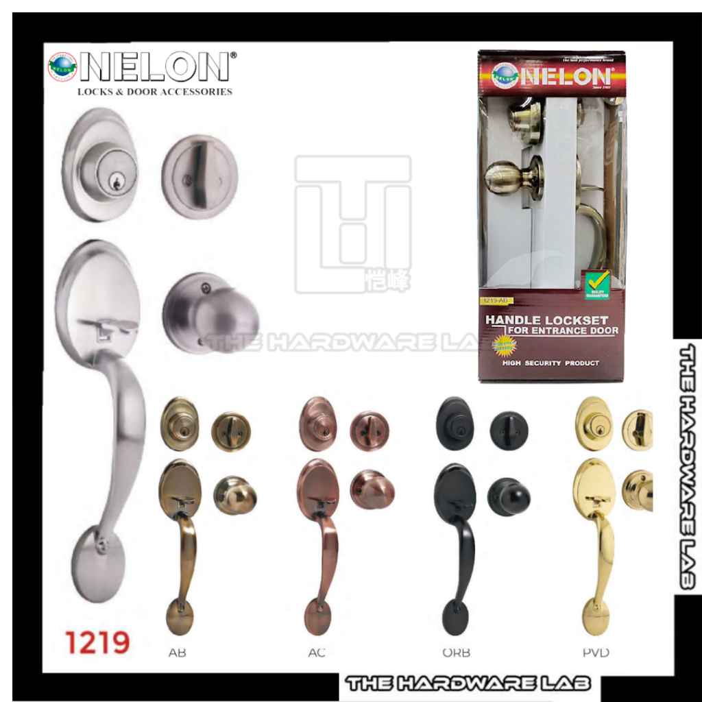 {The Hardware Lab}Nelon 1219 Entrance Door Handle Lockset | Shopee ...
