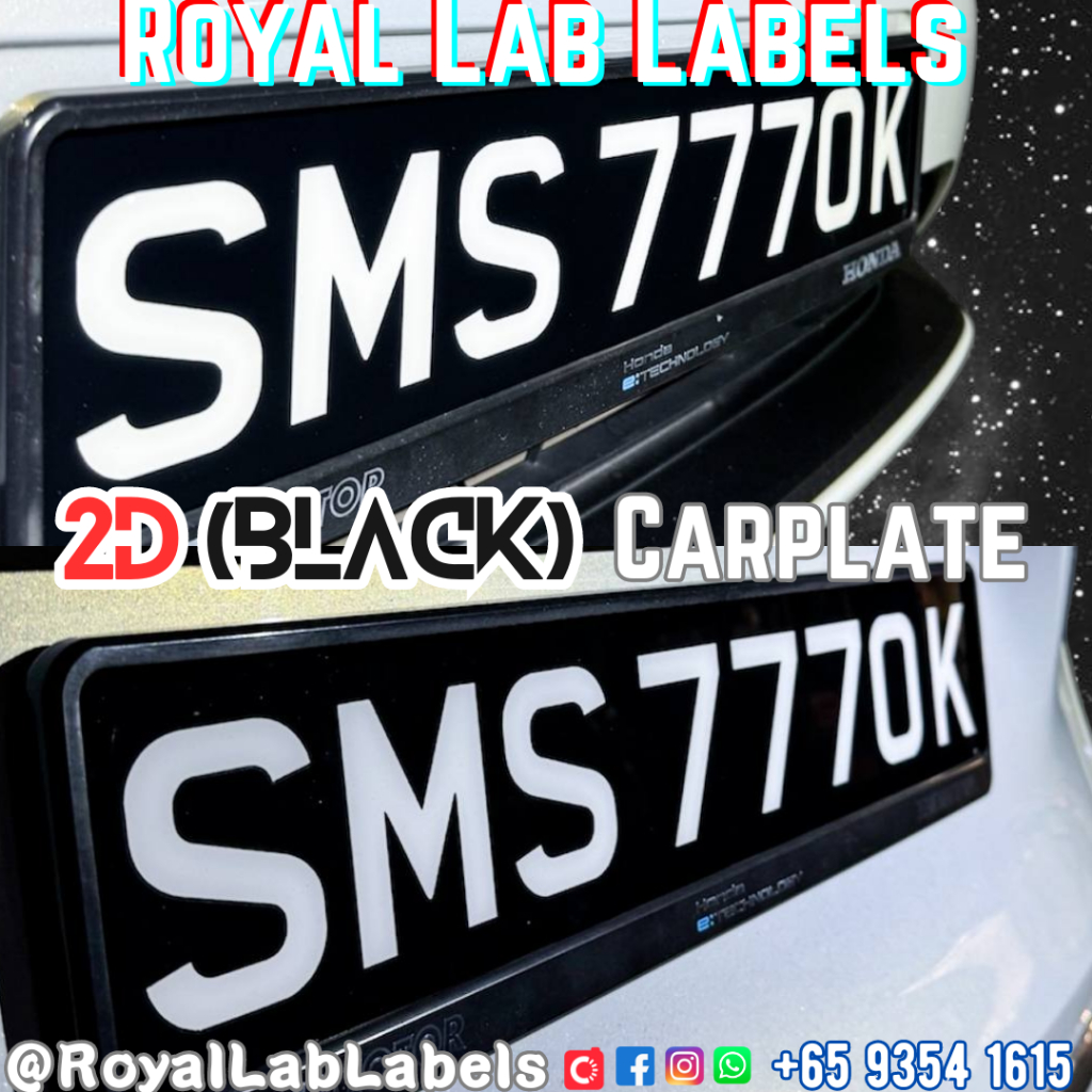 [🇸🇬 ] CHEAPEST 2D Acrylic Carplate (Black) License Plate | Shopee Singapore