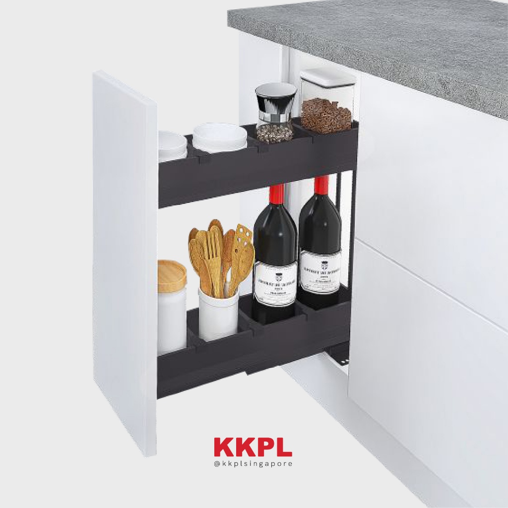 CHESTNUT MULTI-PURPOSE PULL-OUT BASKET SIDE MOUNTED | Shopee Singapore