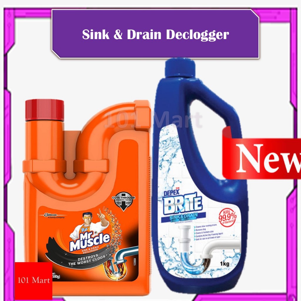 Mr Muscle & Depex Sink & Drain Declogger, 500ml &1Kg | Shopee Singapore