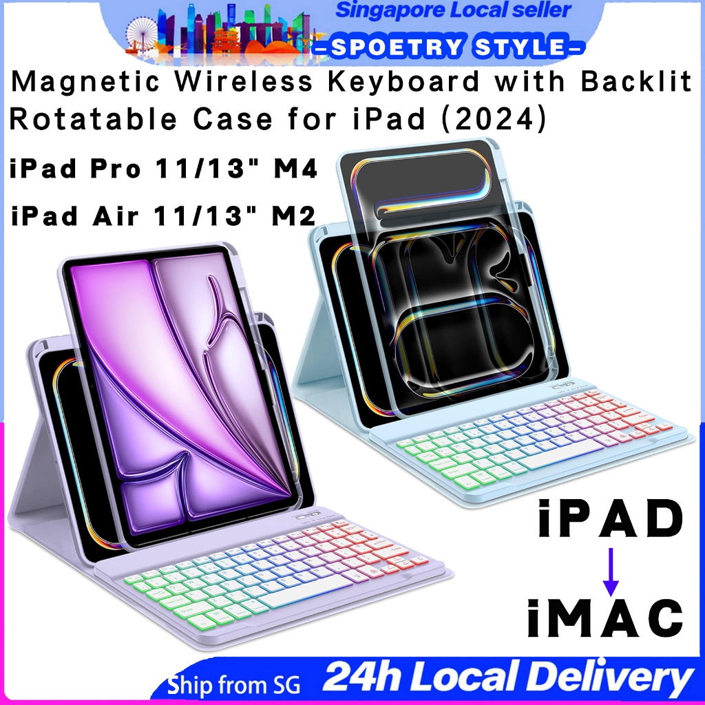 【SG】Keyboard Case for iPad Pro 11 (2024) iPad Pro 13 (2024) iPad Pro 11 ...