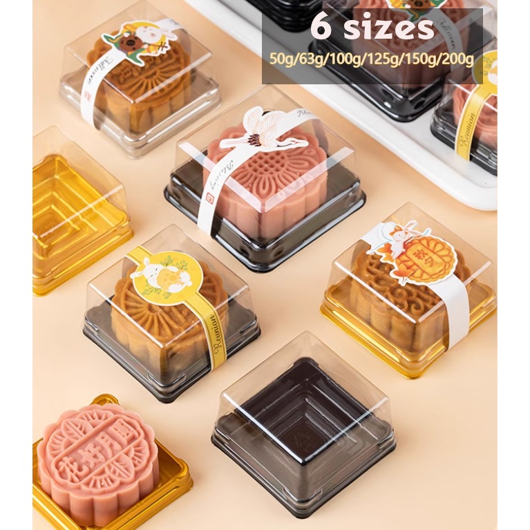 50pcs Mooncake Box 150g/125g/100g/80g/50g Mooncake Tray Casing Food ...