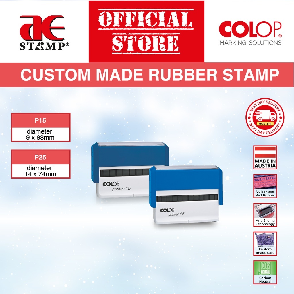 COLOP P15 & P25 |Custom Made Rubber Stamp | Spare Ink Pad | colop stamp ...