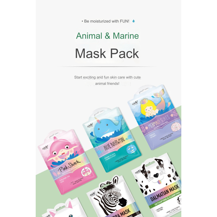 Mask pack for kids animal mask girl's birthday party goods (9+9 sheets ...
