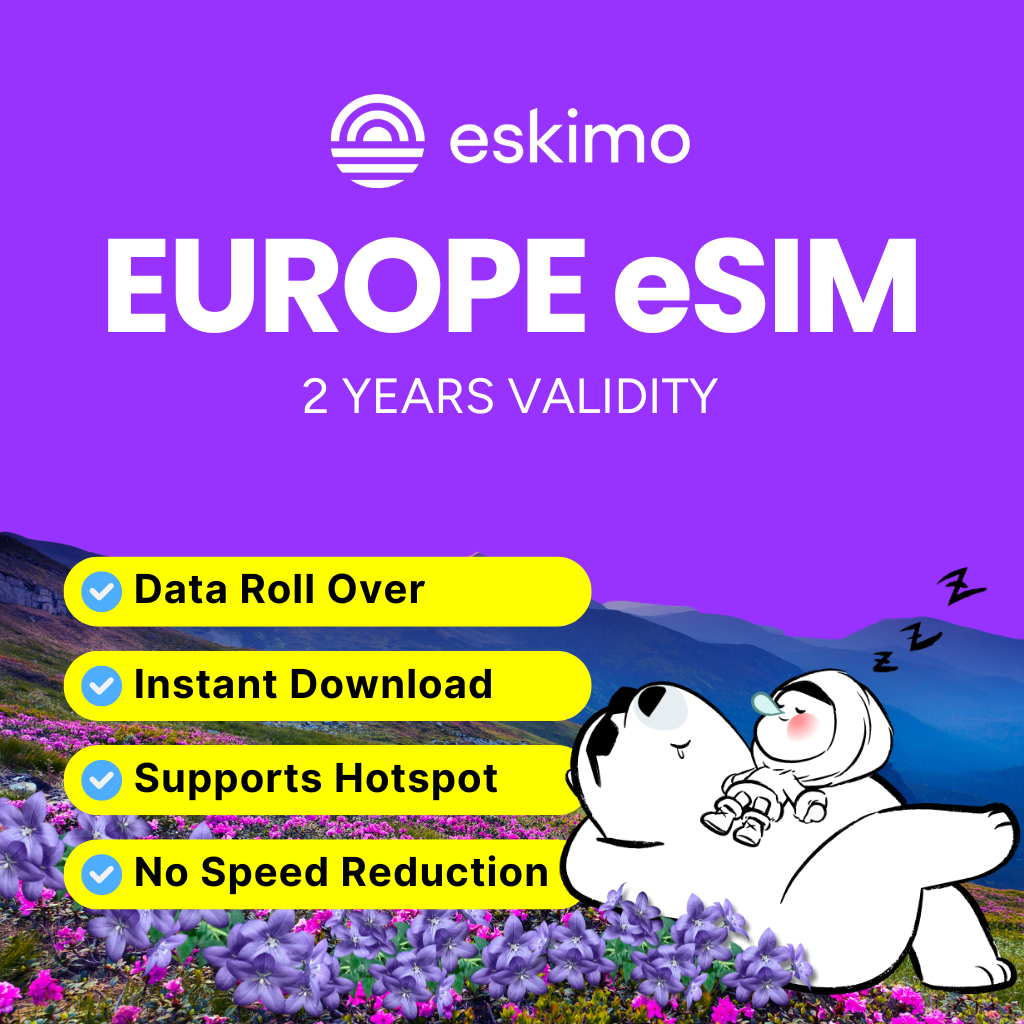 Eskimo eSIM Europe Data Plan (3GB and 1GB) - How to Redeem in Description | Shopee Singapore