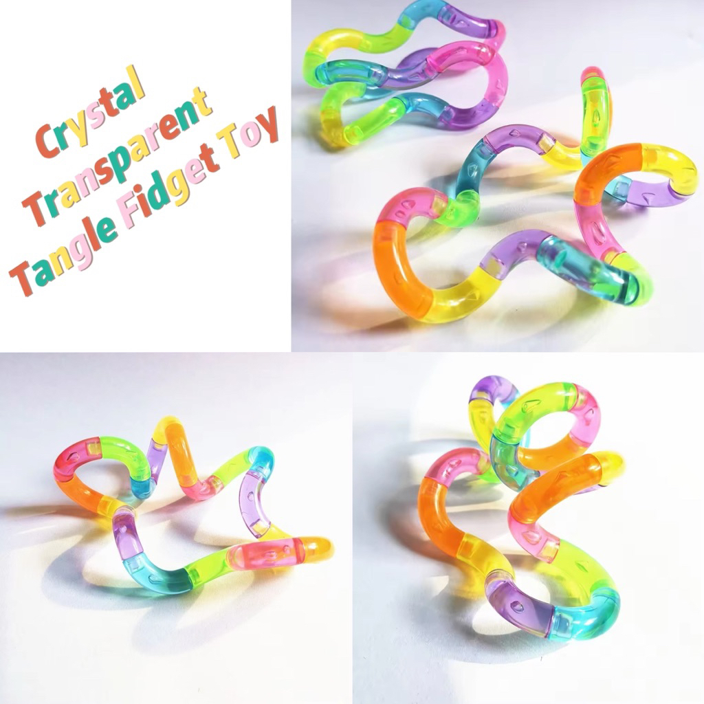Rainbow Crystal Wrapping tangle Toys Creative fidget Puzzle Relief Toy ...