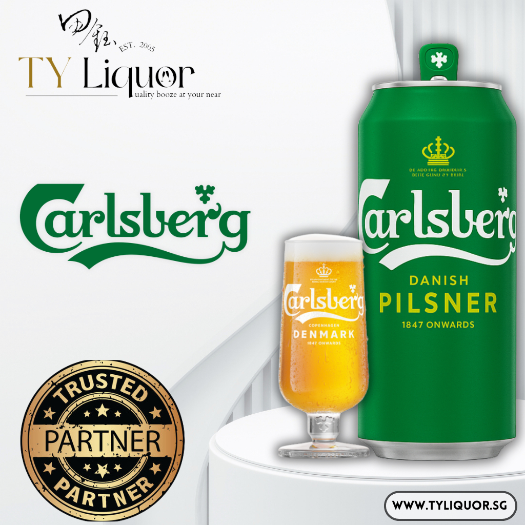 Carlsberg Beer Can (Green Tab), 24 Cans x 490ml (BBD: June 2026 ...
