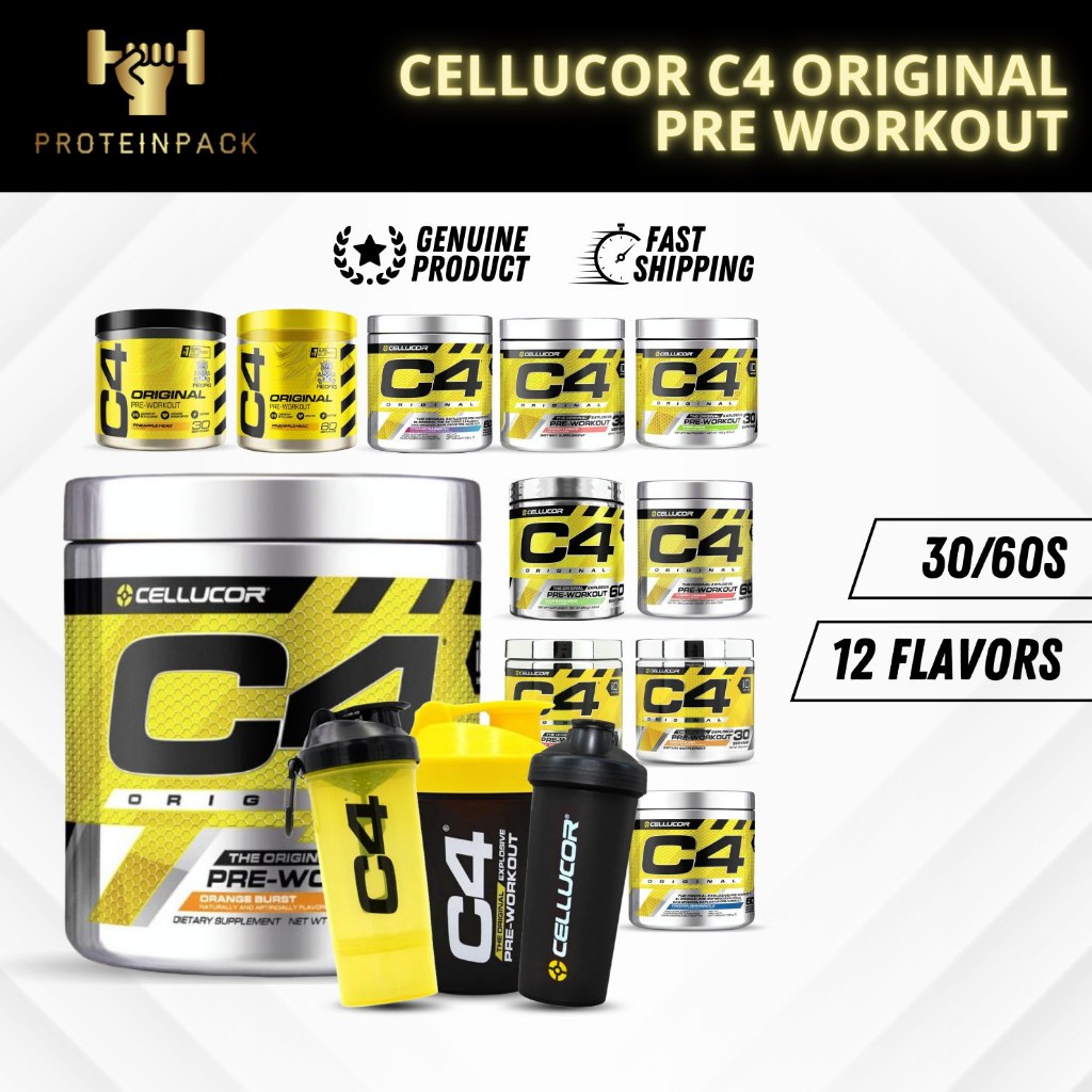 Cellucor C4 Original Pre Workout, Fruit Punch, International Version 30 ...
