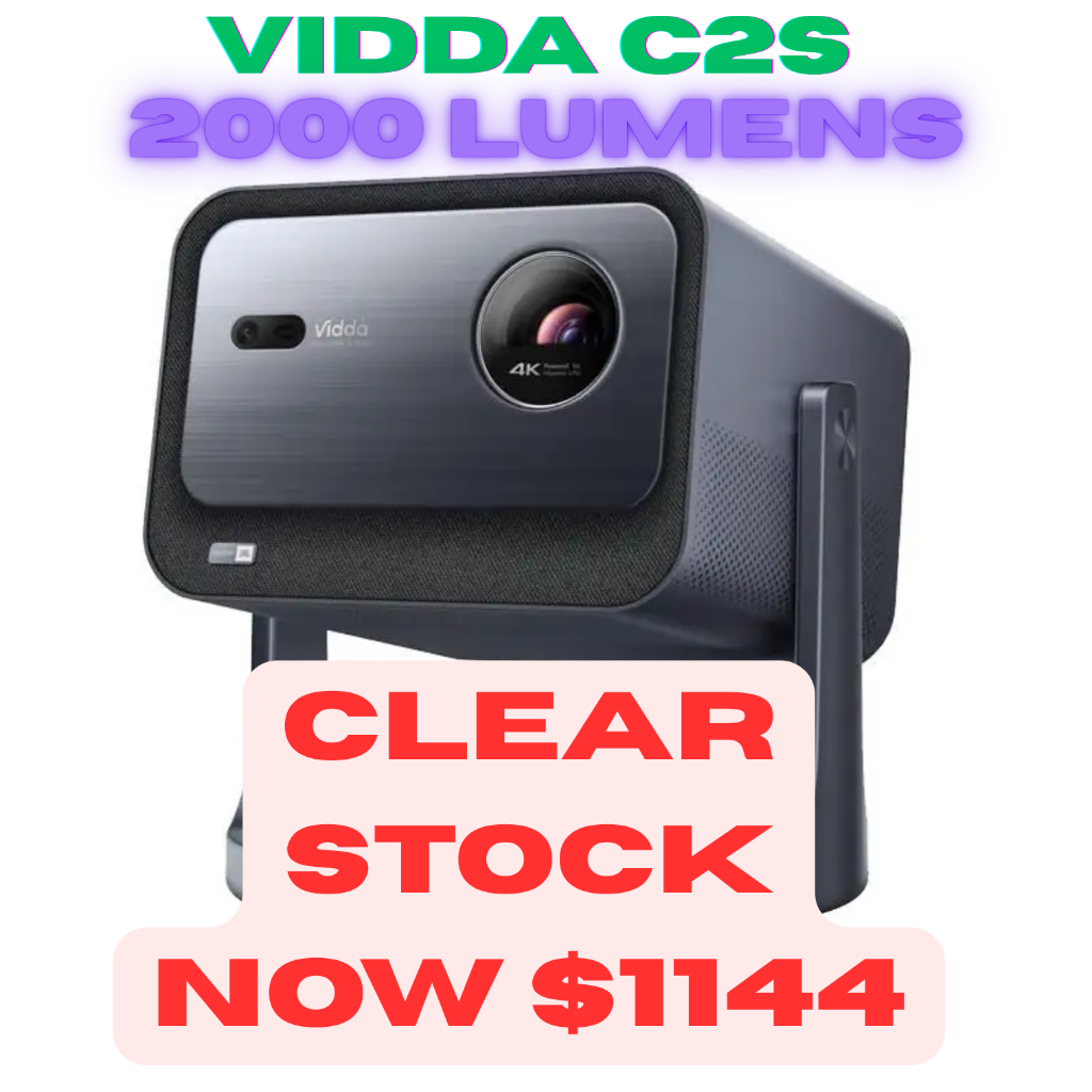 [9.9 CLEARNCE] Vidda C2S 4K Projector - 2000 Lumens | Shopee Singapore