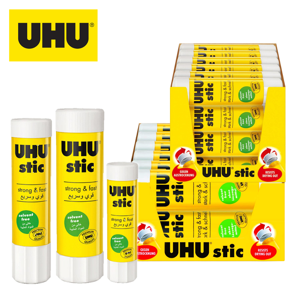 UHU Stic Glue Stick Pack of 12/24 - Available in 8.2g, 21g, and 40g ...