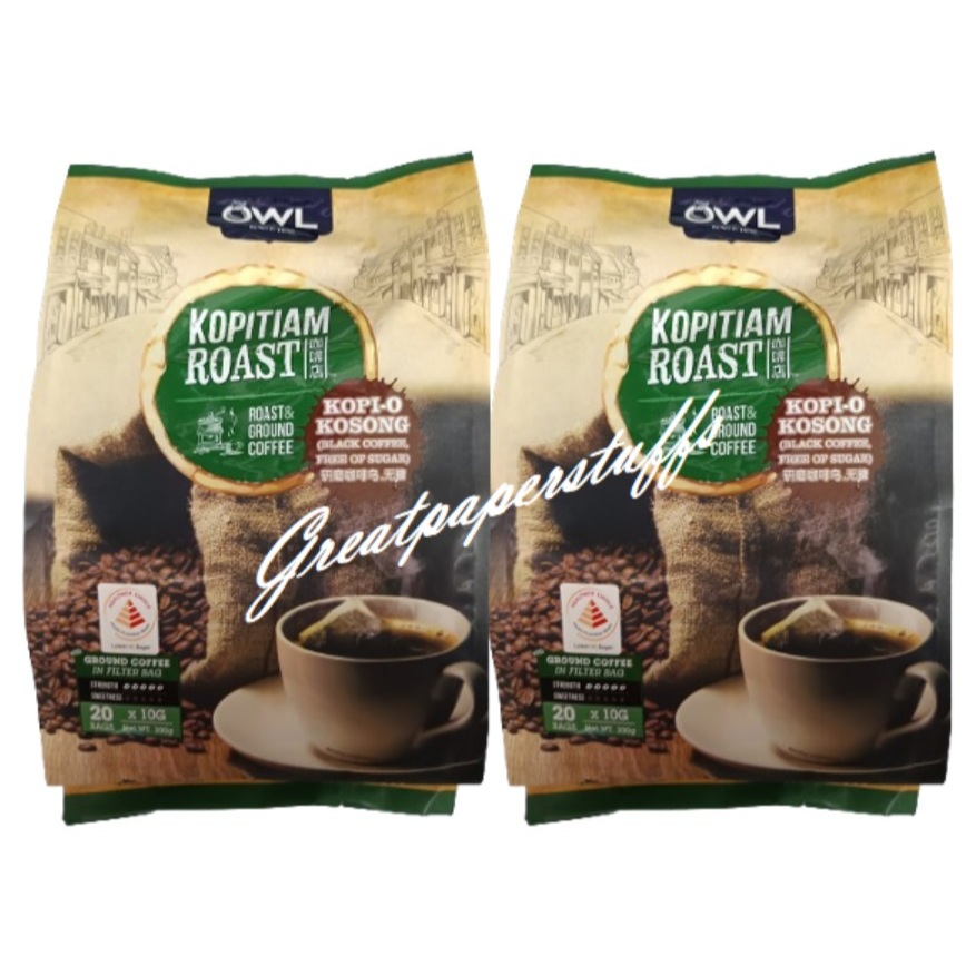 (20bags x 10g x 6packs) Owl Kopitiam Roast Ground Kopi -O KOSONG | Shopee Singapore