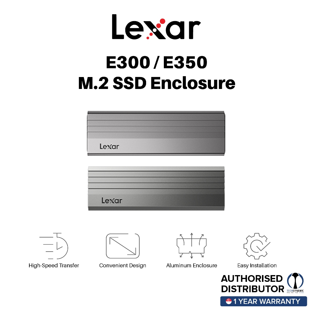 LEXAR Enclosure E300 & E350 M.2 NVMe up to 1050MB/s | Shopee Singapore
