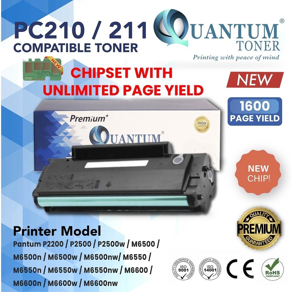 QUANTUM Compatible Pantum PC210 PC210B for P2500 P2500W M6500N M6500W ...