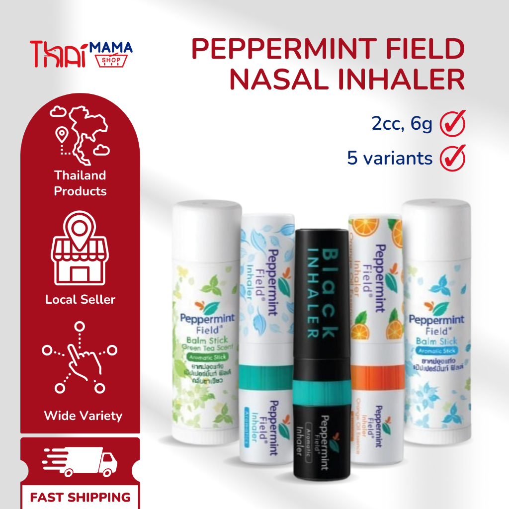 Peppermint Field Nasal Inhaler 2cc Orange Oil Black Green Tea Balm 6g ...