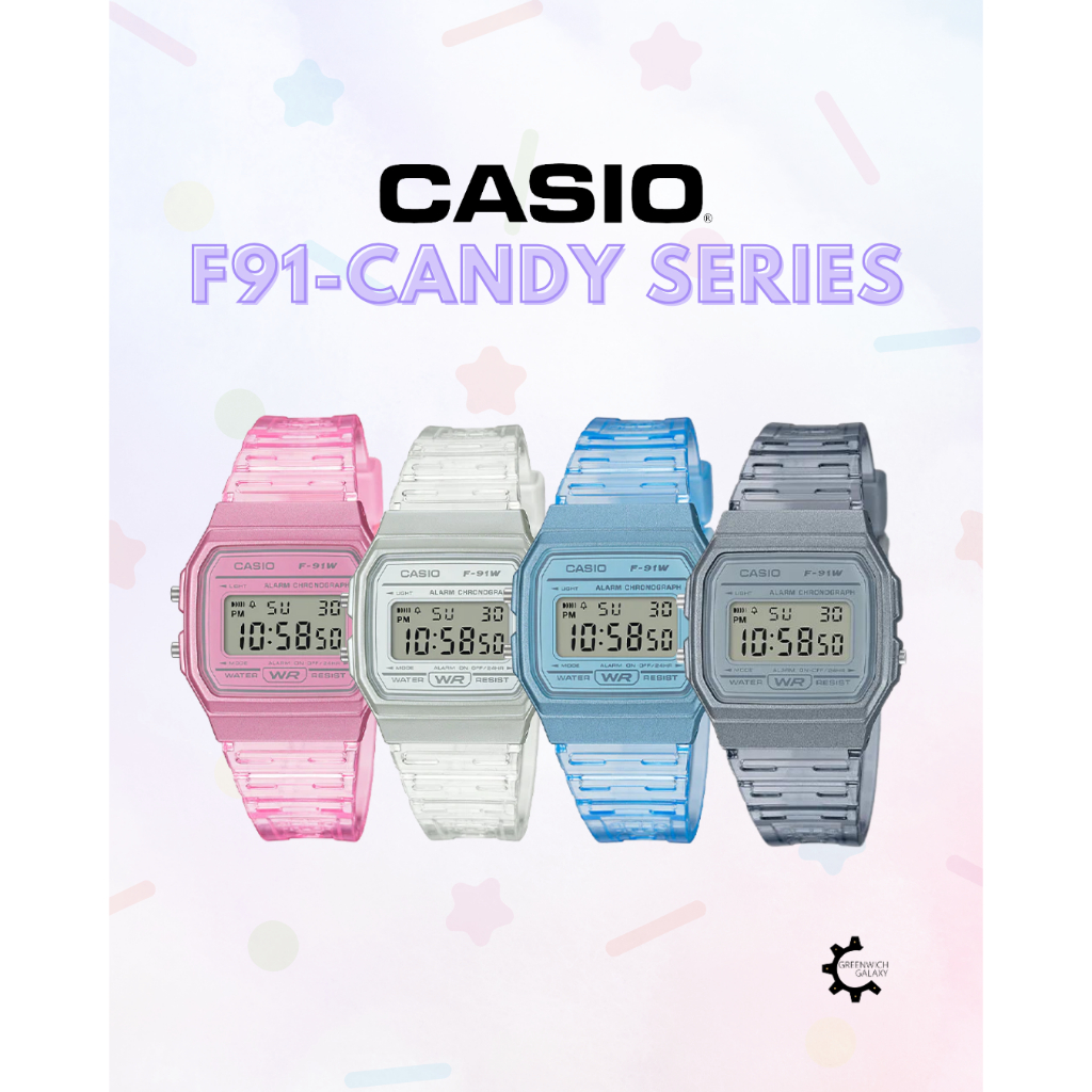 NEW! Casio Colourful Transparent Watch (F91WS Series) | Shopee Singapore