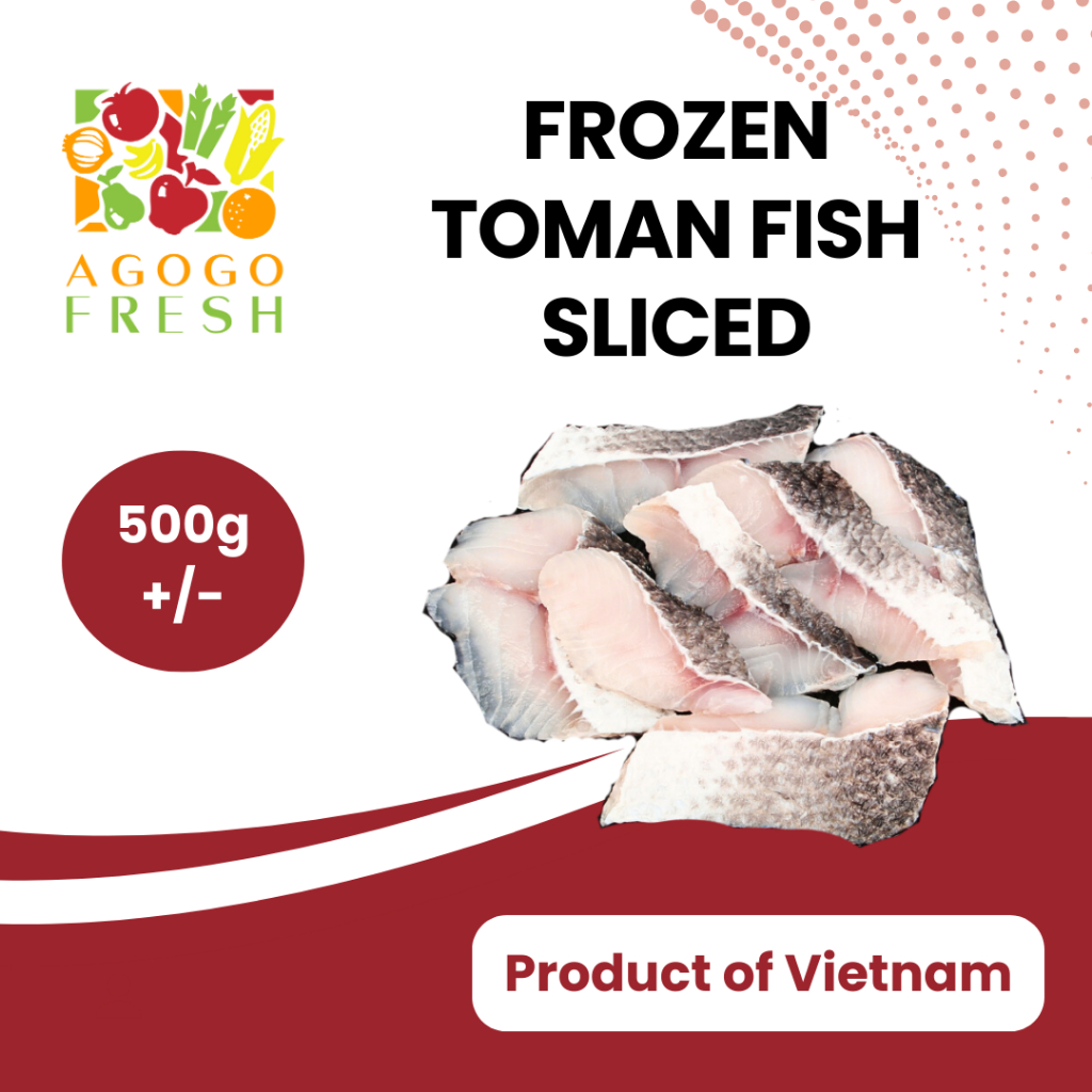 [Agogo Fresh - Fish & Seafood] Frozen Toman Fish (Sliced) | Shopee ...